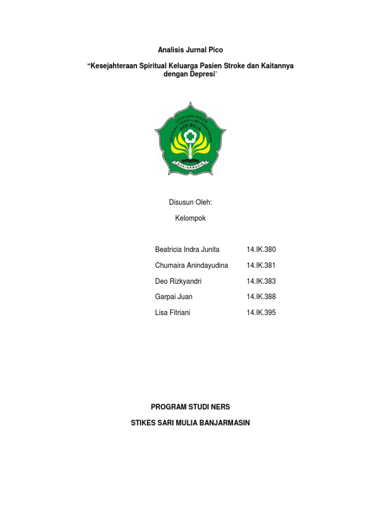 Analisis Jurnal Pico Tugas Kep Jiwa Pdf