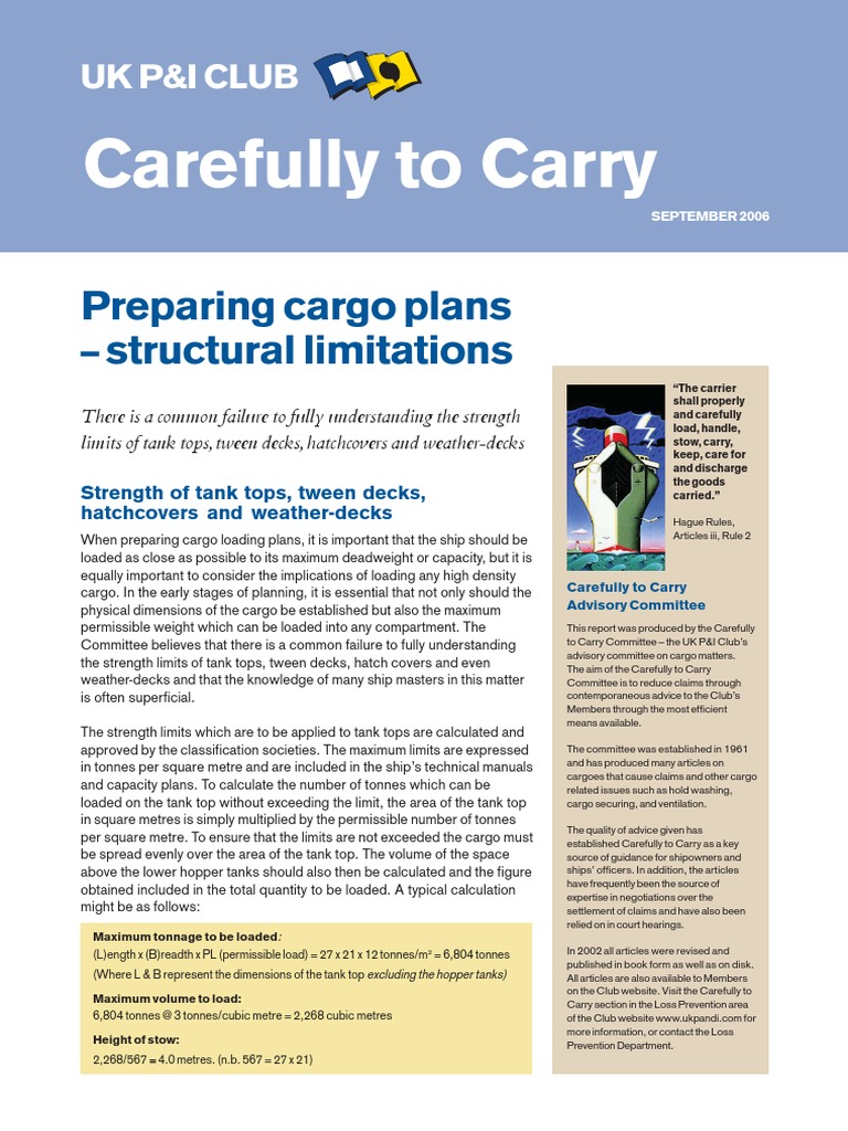 Preparing cargo plans .pdf | Lumber | Cargo