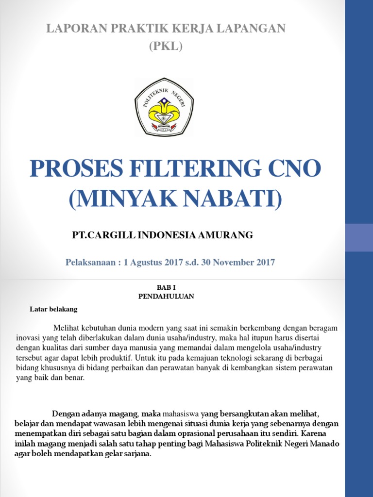 Bayu Presentation PT Cargill | PDF