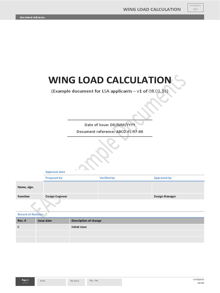 Wing Load Calculation | PDF | Lift (Force) | Flight Dynamics (Fixed ...