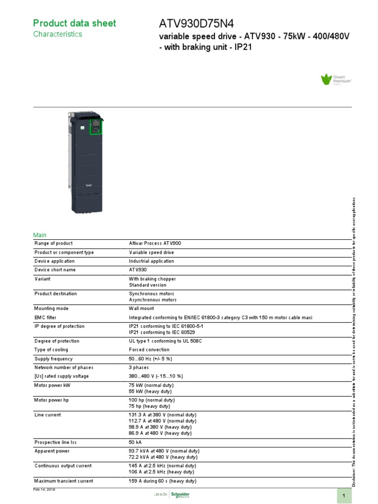 Altivar Process ATV900 - ATV930D75N4 | PDF | Relay | Telecommunication