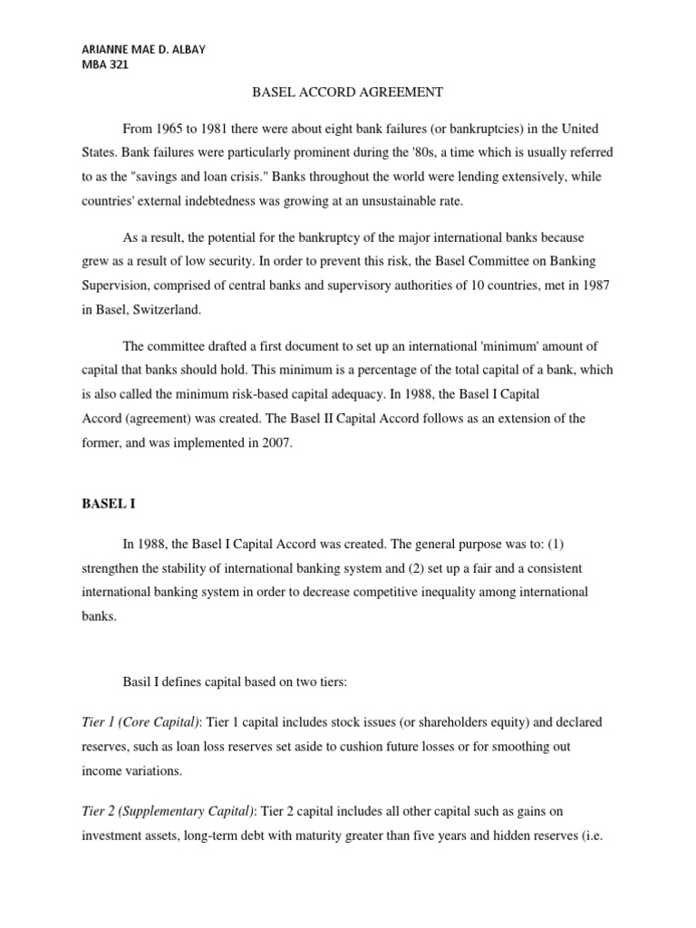 Overview of Basel Accords | PDF | Basel Ii | Capital Requirement
