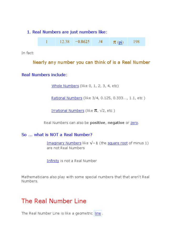 Real Numbers Are Just Numbers Like | PDF | Numbers | Real Number