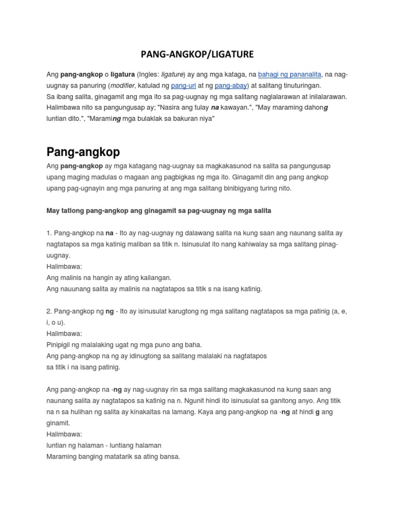 Pang Angkop | PDF