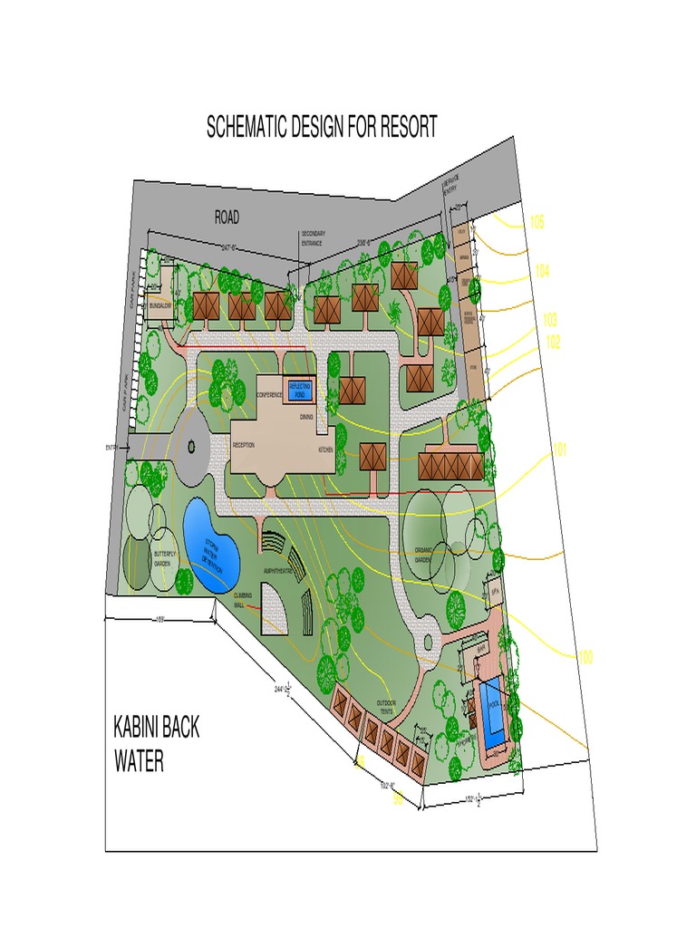 Schematic Design For Resort: Secondary Entrance | PDF | Nature