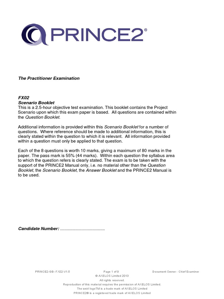 4 - FX02 PRINCE2 Sample Practitioner Paper - V1.5 | Download Free PDF ...