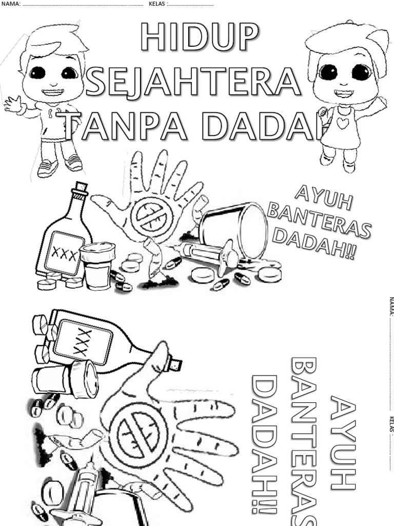 Templet Mewarna Anti Dadah | PDF
