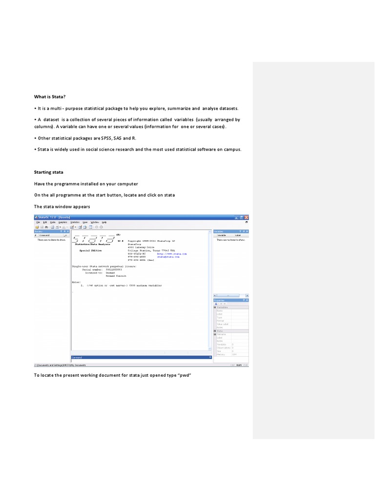 What Is Stata? | Download Free PDF | Regression Analysis | Scatter Plot