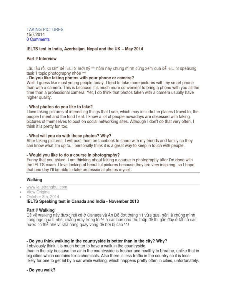 IELTS Speaking Insights | PDF | Traffic Congestion | Museum