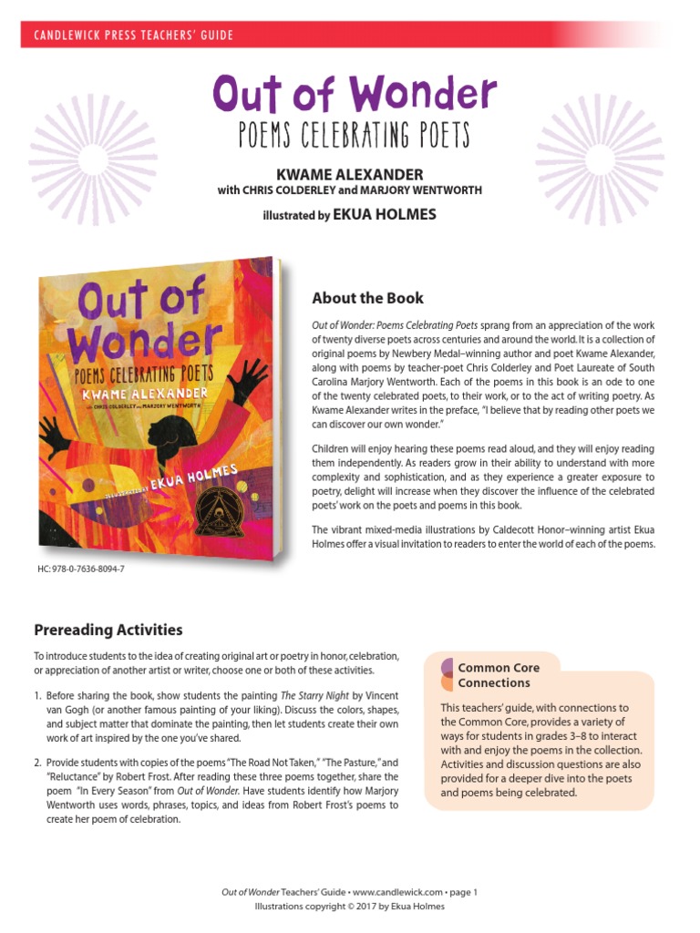 Out of Wonder Teachers' Guide | PDF | Poetry | Reading Comprehension