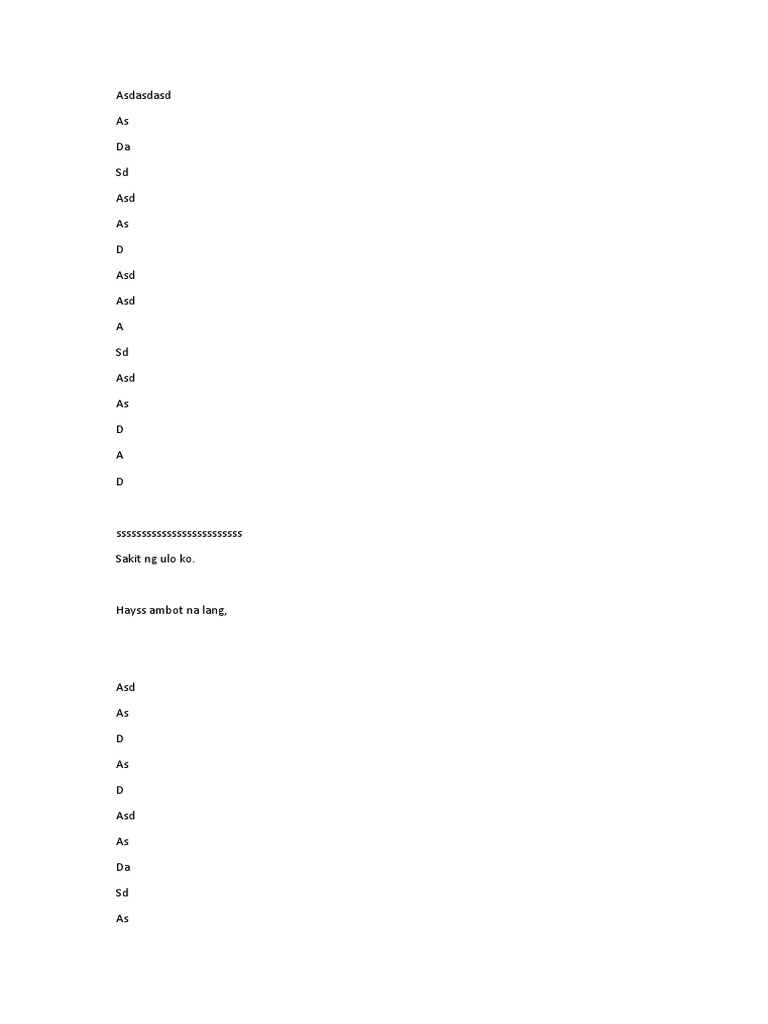 Nonsensical Text Document | PDF