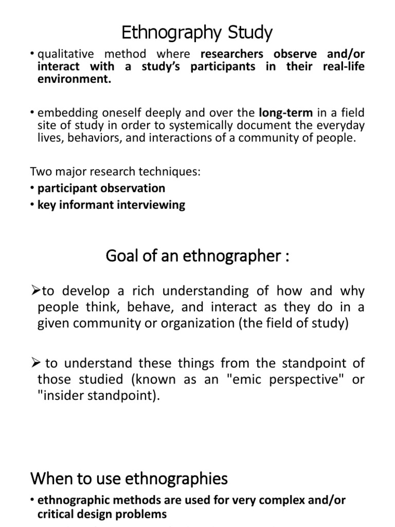 Understanding Cultures Through Immersive Observation: An Overview of ...