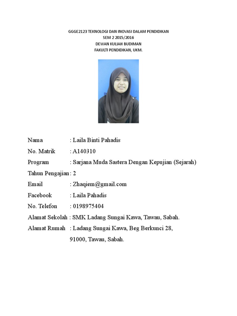 Contoh Biodata | PDF