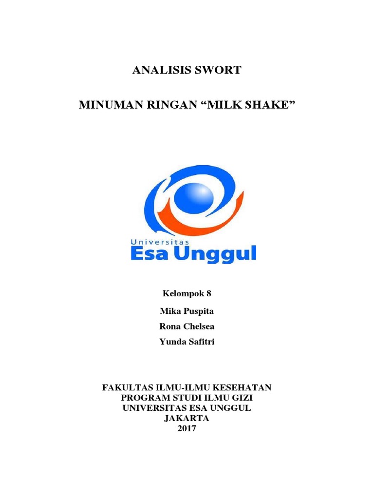 SWOT Usaha MilkShake-Kel 8 | PDF | Kesehatan Holistik