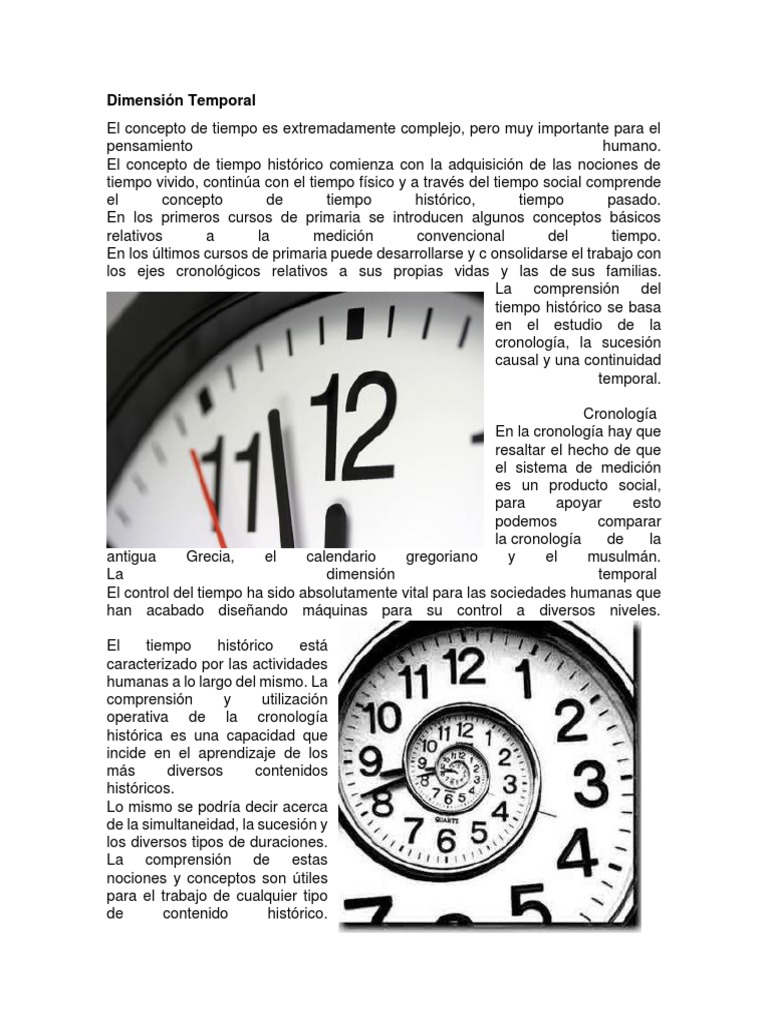 Dimensión Temporal | PDF | Tiempo espacial | Hora