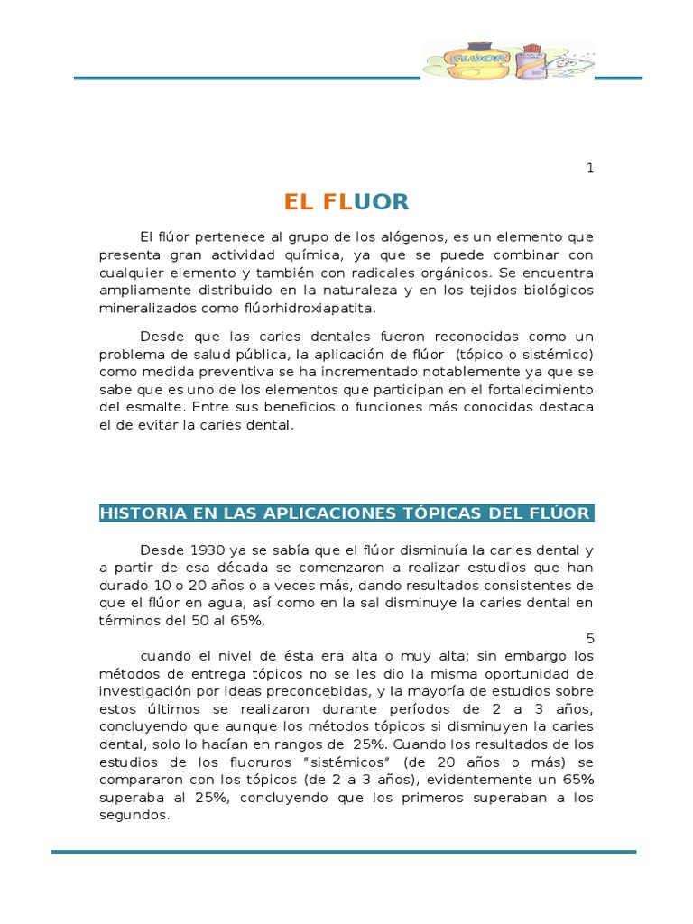 Historia Del Fluor | PDF | Flúor | Fluoruro Historia Del Fluor | PDF | Flúor | Fluoruro