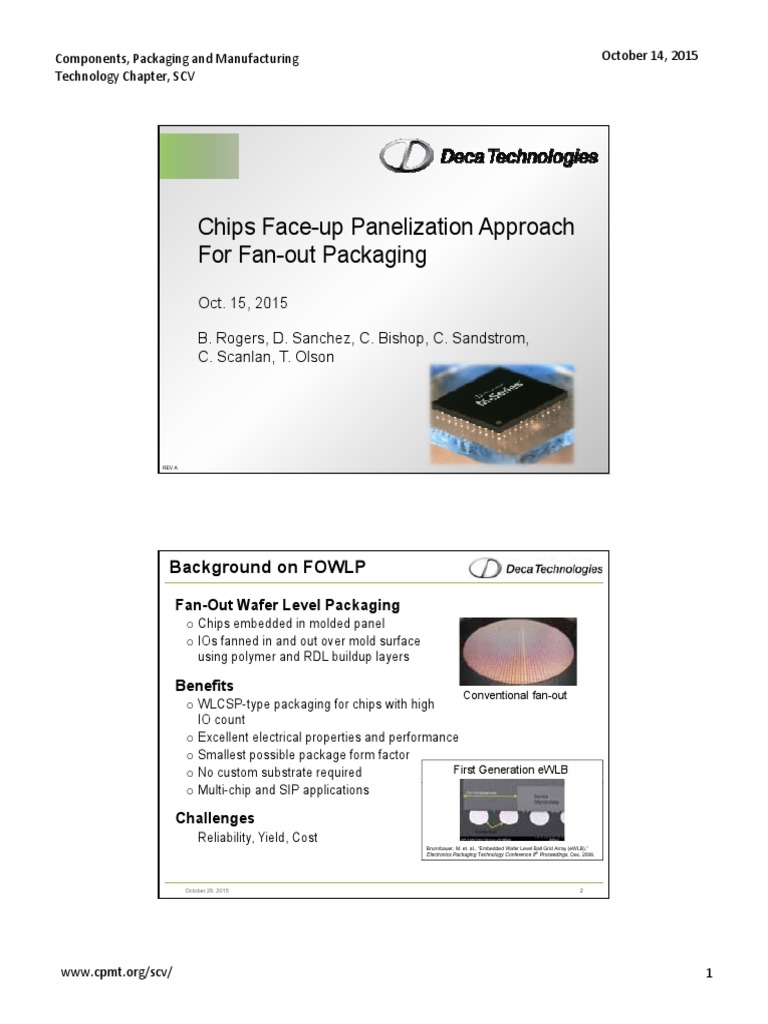 Deca Tec FO WLP | PDF | Wafer (Electronics) | Integrated Circuit