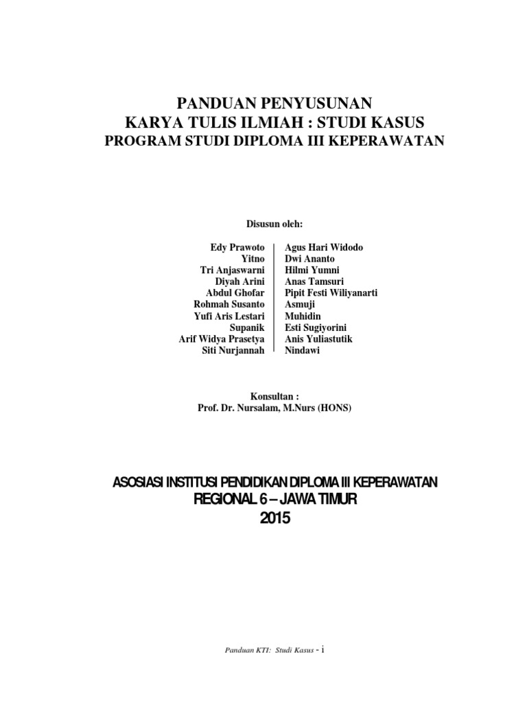 Panduan KTI Studi Kasus | PDF