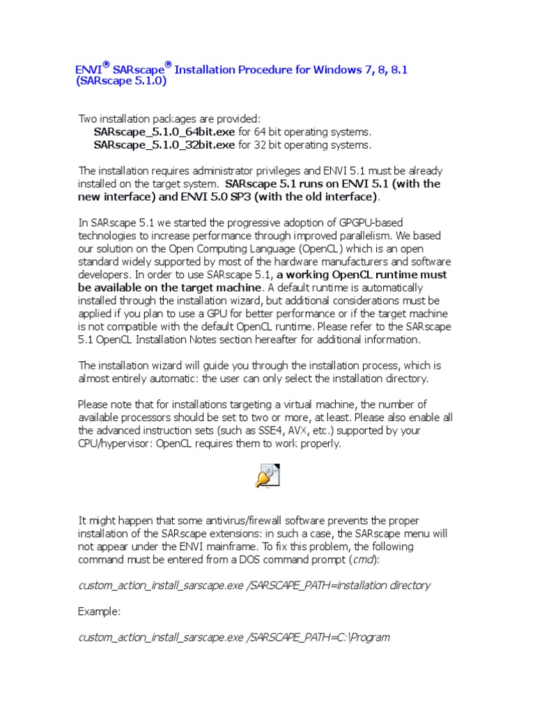 SARscape Windows Installation | PDF | Graphics Processing Unit ...