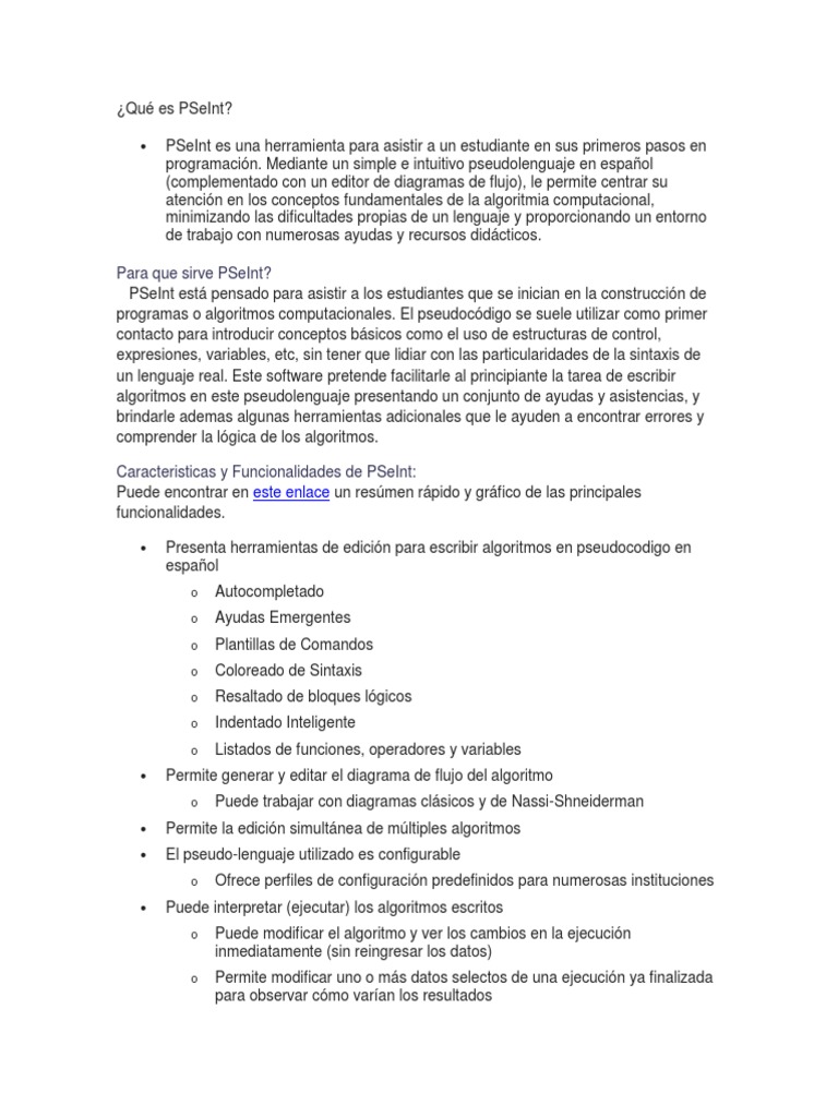 Qué Es Pseint Descargar Gratis Pdf Algoritmos Lenguaje De Programación