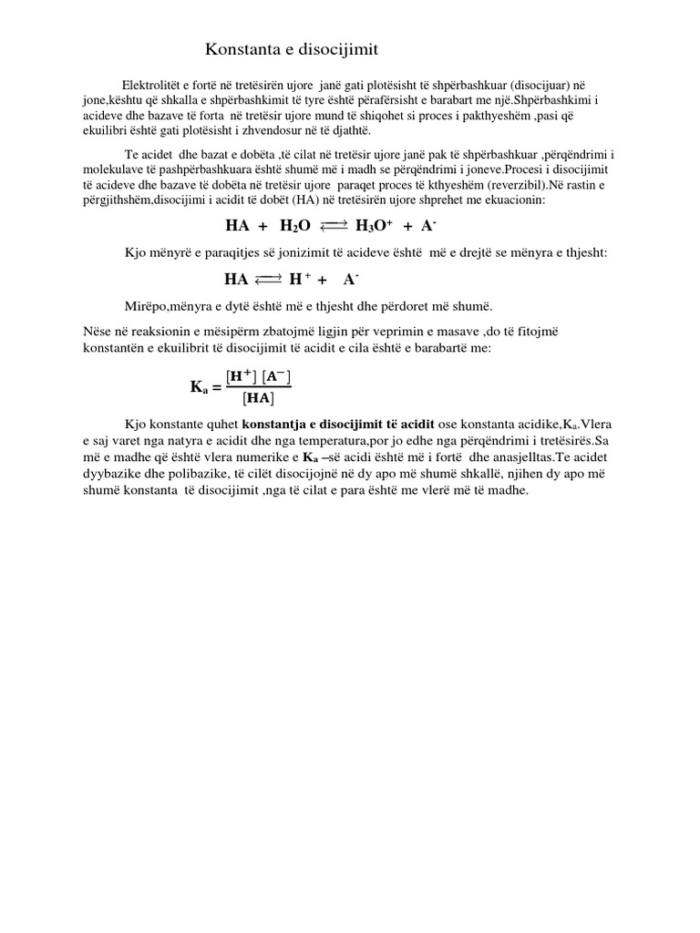 Elektrolitët e Fortë Në Tretësirën Ujore Janë Gati Plotësisht Të ...