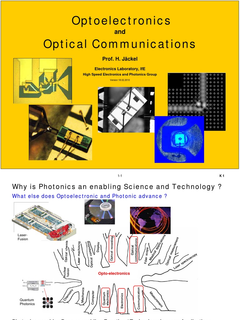 Optoelectronics 2010 Ch01 | PDF | Optical Fiber | Photonics