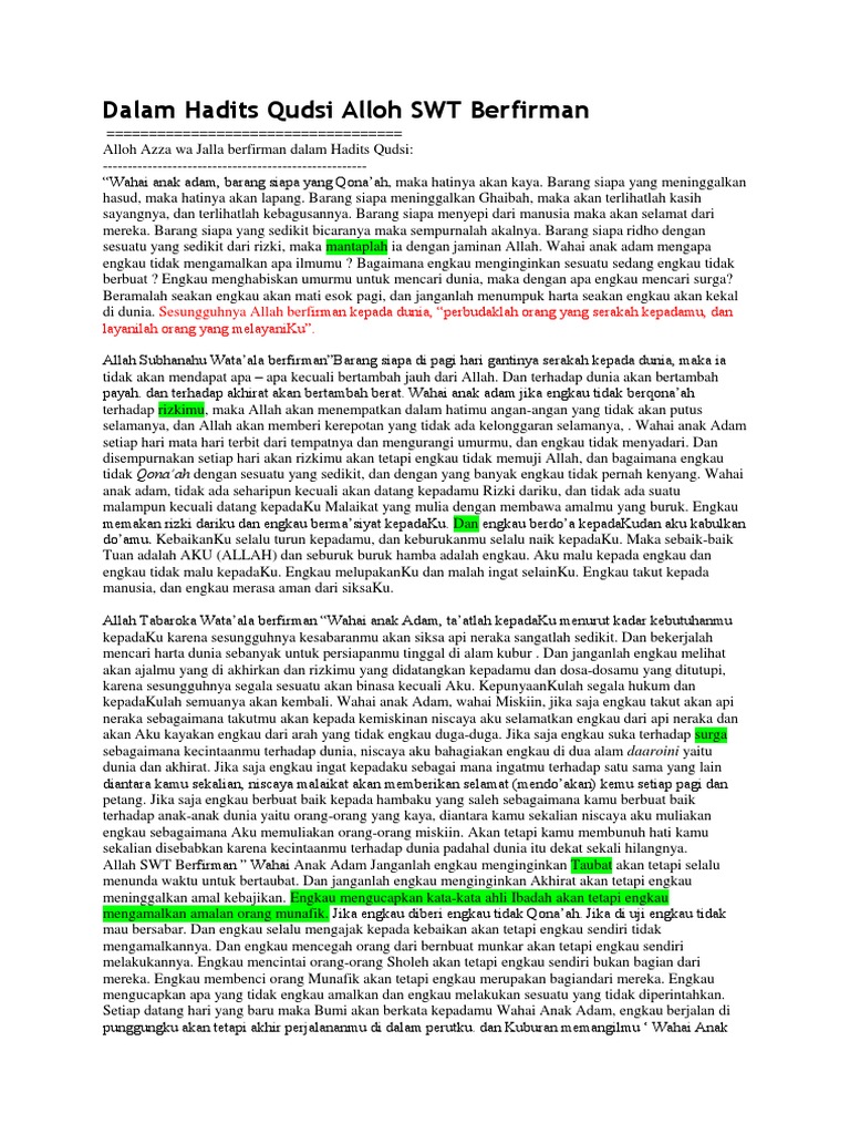 Hadith Qudsi | PDF