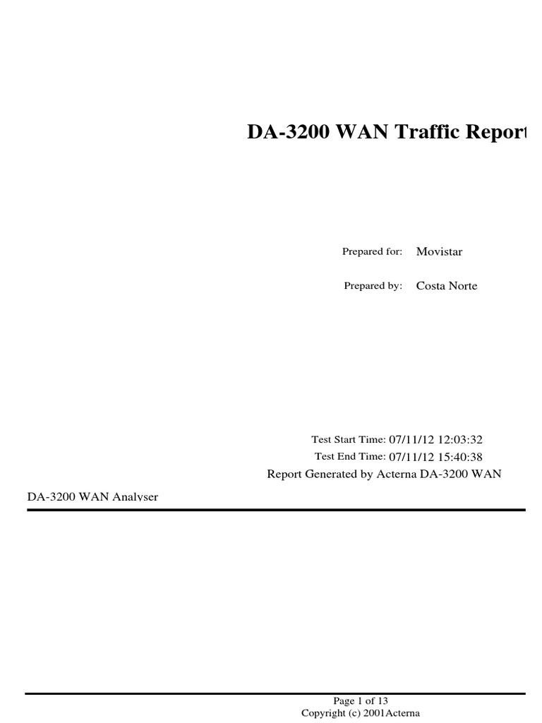 DA-3200 WAN Traffic Report: Movistar | PDF | Port (Computer Networking) | Transmission Control ...
