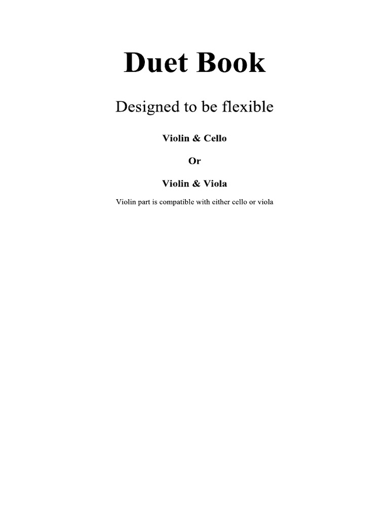 Duet Book Violin Cello 1 20 PDF | PDF