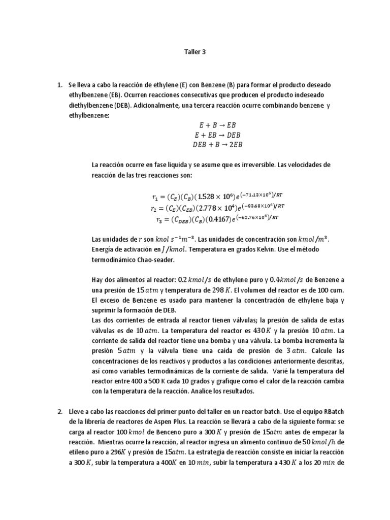 Lolol | PDF | Reactor Quimico | Reacciones químicas