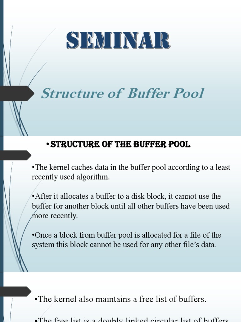 Seminar On UNIX OS Buffer Cache | PDF | Data Buffer | Algorithms And Data Structures