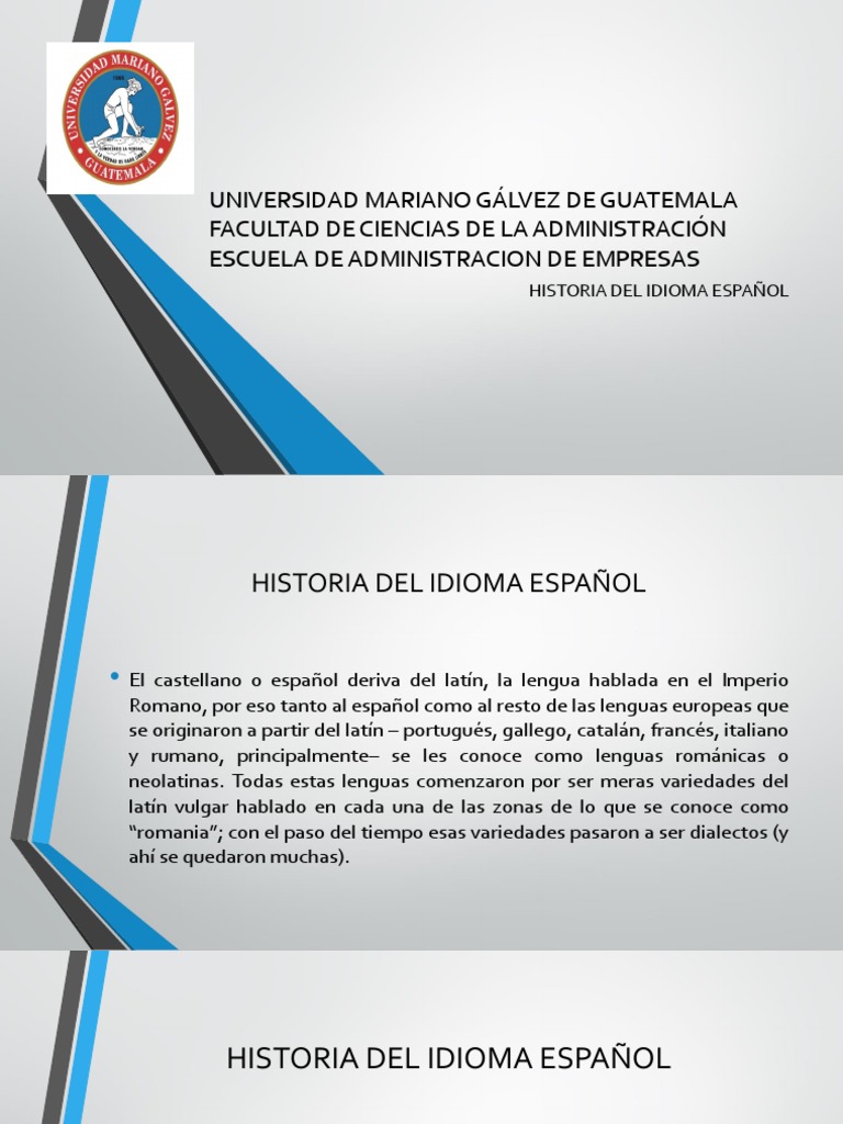 Historia Del Idioma Español | PDF | Lengua española | latín