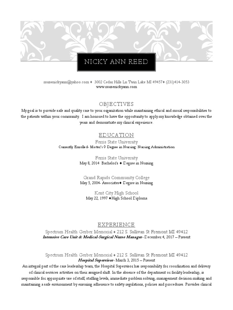 Nicky Ann Resume | PDF | Nursing | Hospital