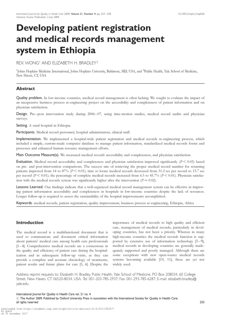 Hospital Management System | PDF | Medical Record | Patient
