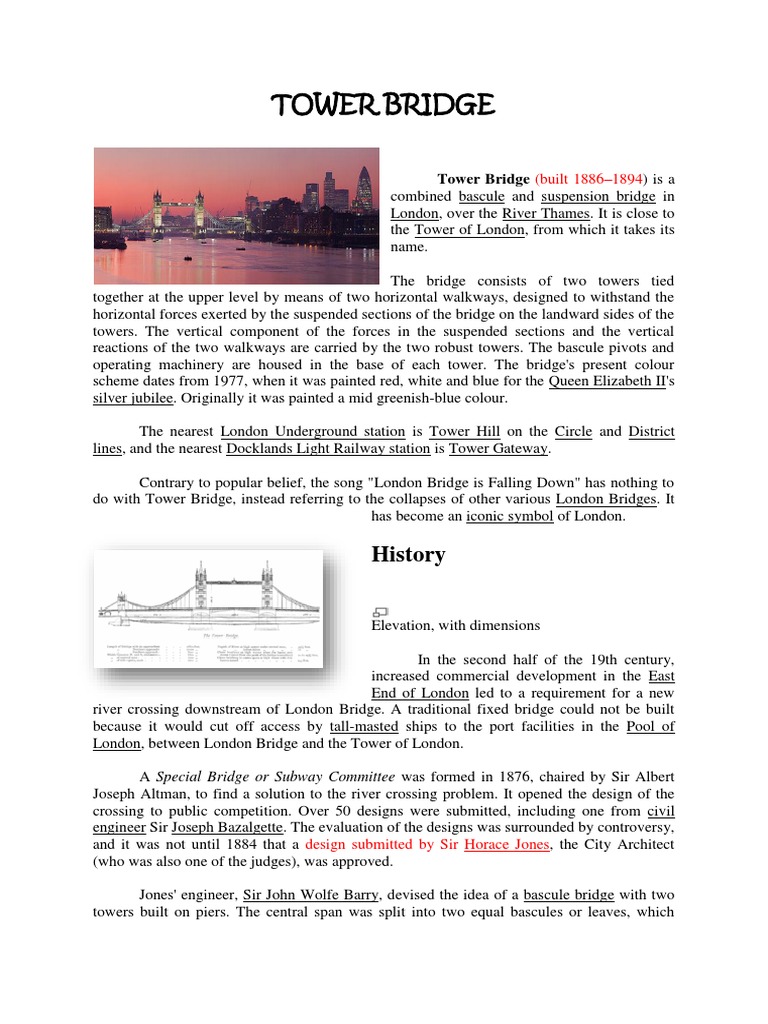 Tower Bridge | PDF | Transport