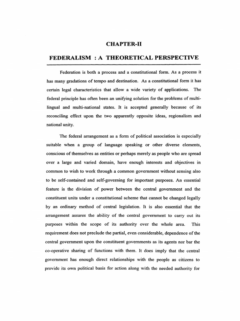 Federalism Concept PDF | PDF | Federation | Sovereignty