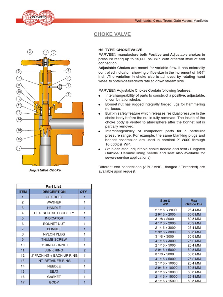 008 Choke Valve | PDF | Valve | Mechanical Engineering