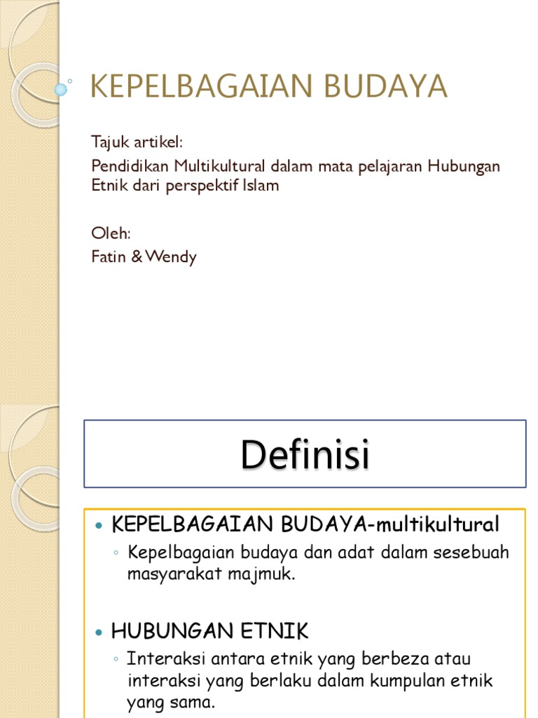 Kepelbagaian Budaya | PDF