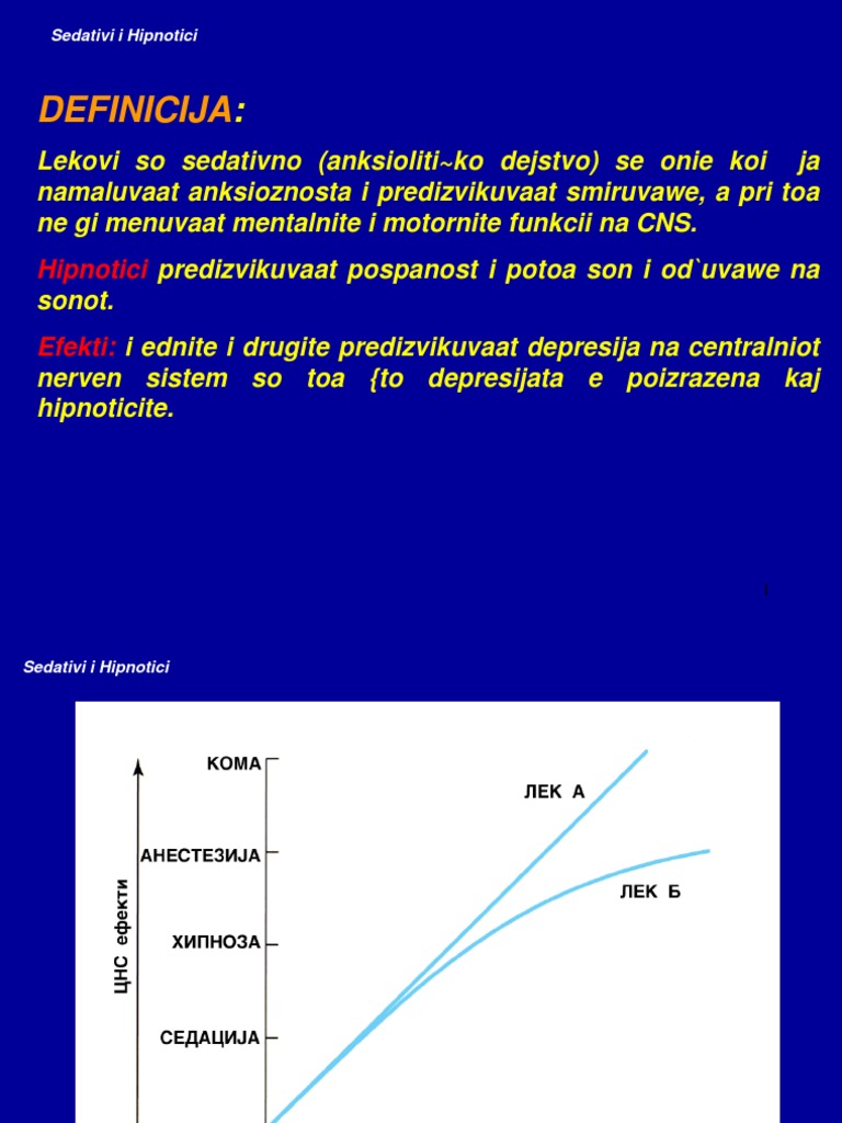 Pred. Sedativi | PDF