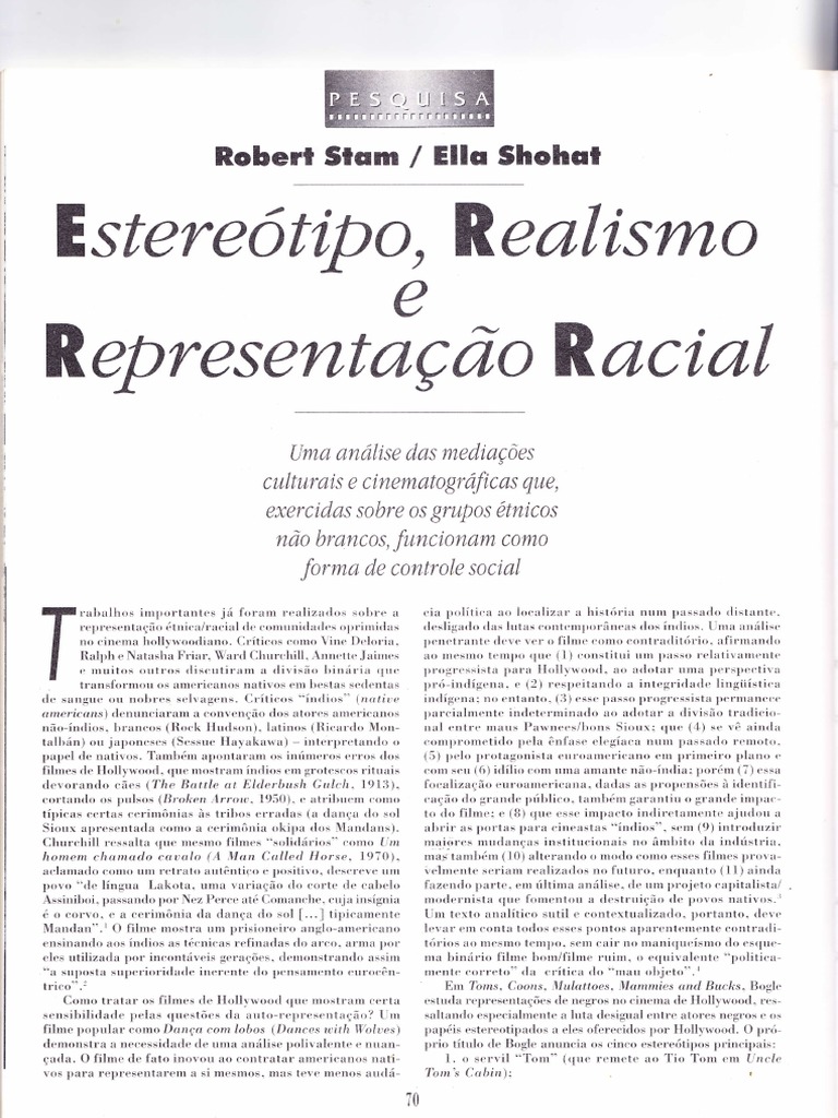 Estereotipo, Realismo e Representação Racial | PDF | Os Estados Unidos ...