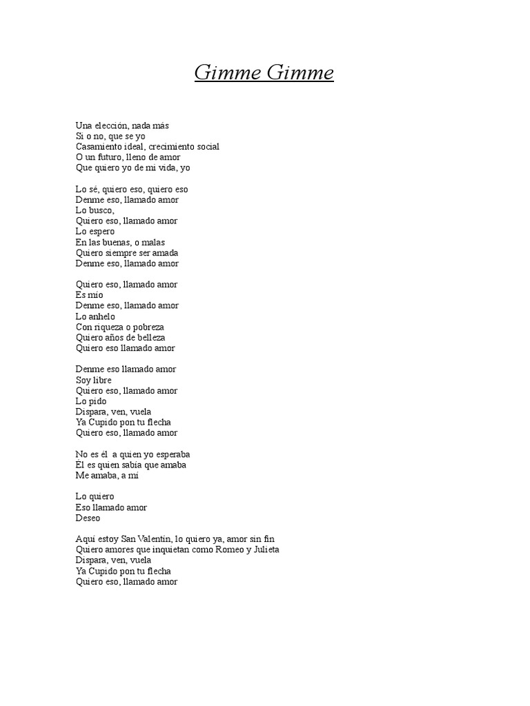 Gimme Gimme | PDF