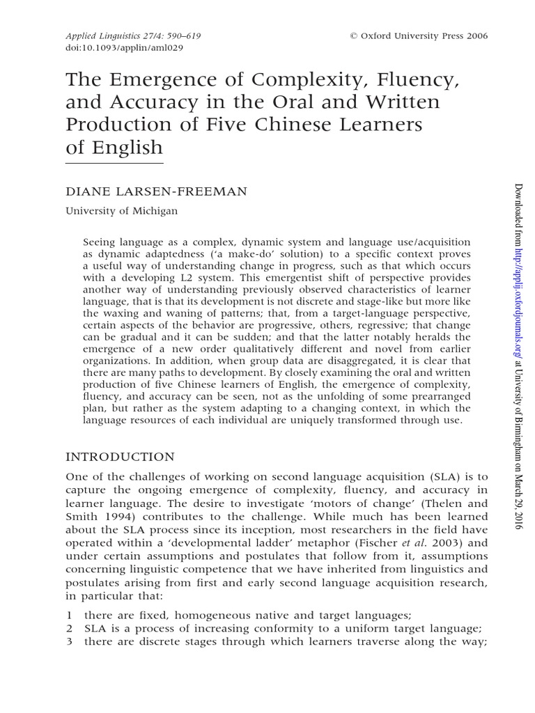 2006 Larsen Freeman 590 619 | PDF | Second Language Acquisition ...