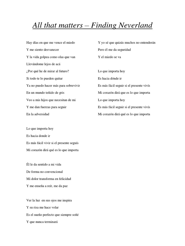 All That Matters | PDF