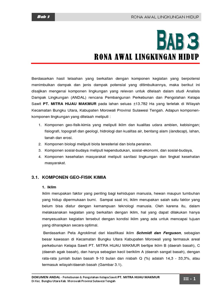 Bab 3 - Rona Awal Andal | PDF