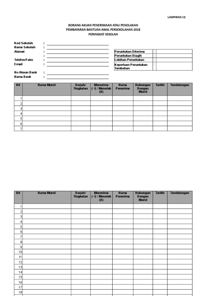Borang Agihan BAP | PDF