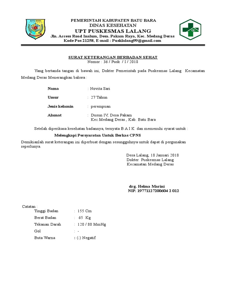 SKBS Puskesmas Lalang | PDF