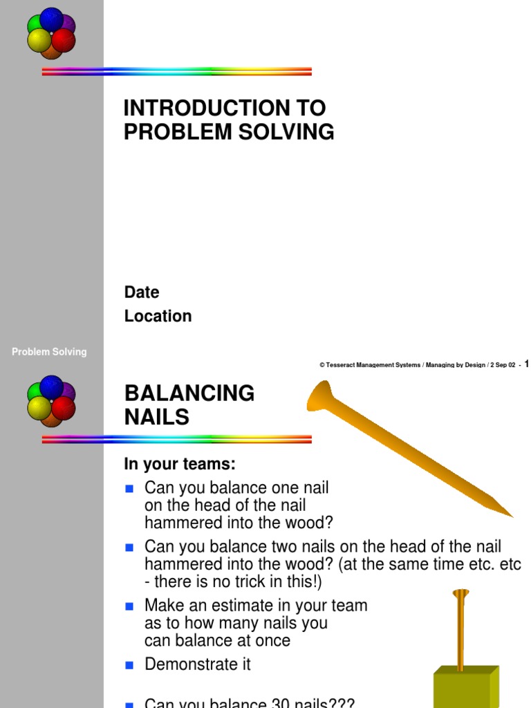 Problem Solving Training | PDF | Simulation | Goal