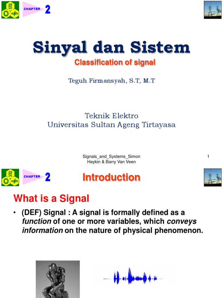 Sinyal Dan Sistem: Classification of Signal | PDF | Telecommunications ...