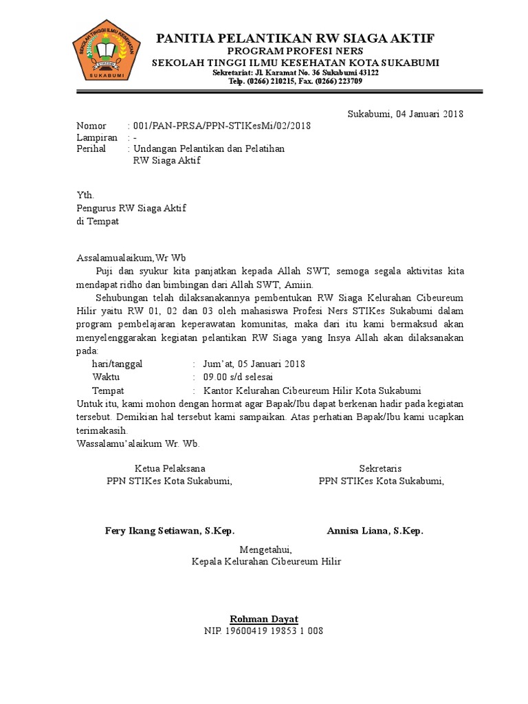 Surat RW Siaga | PDF