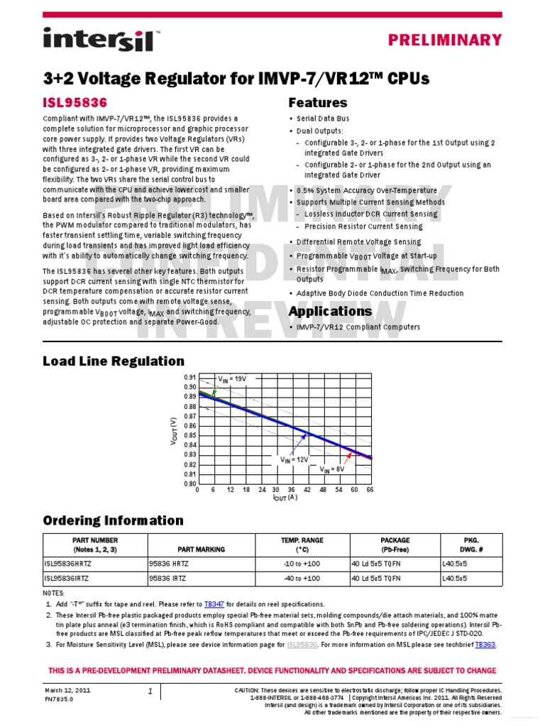 Isl95836 PDF | PDF | Mosfet | Amplifier